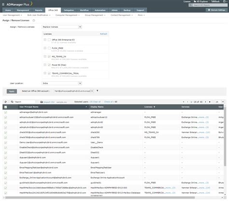 come cambiare le licenze di utenti di office 365 mediante powershell