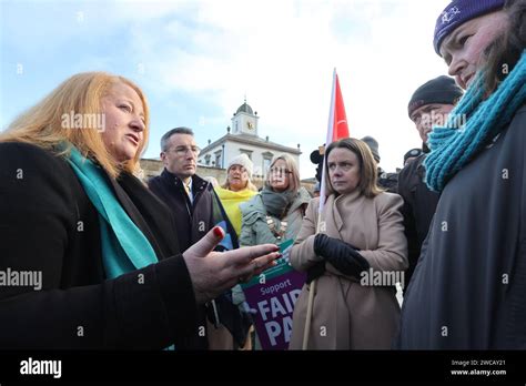 Alliance Party Leader Naomi Long Left With Party Colleague Andrew