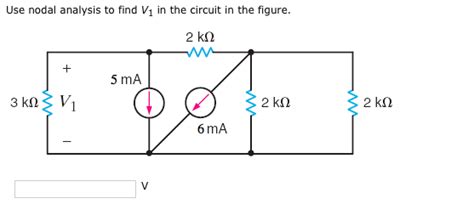 solved use nodal analysis to find v1 in the circuit in th