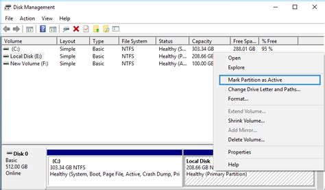 set active partition with diskpart command line in command prompt