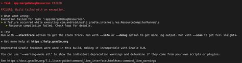 execution failed for task app mergedebugresources in ionic3 using