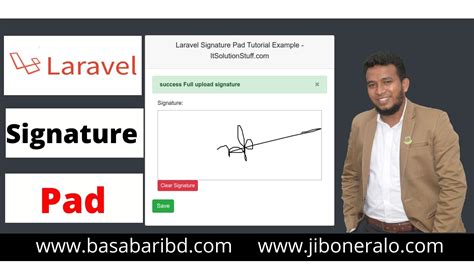 laravel signature pad t s durjoy