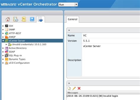 vmware vcenter orchestrator vcenter invalid credentials vmware