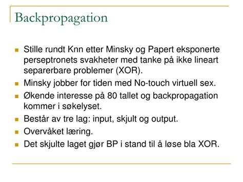 ppt kunstig nevrale nett og talesyntese powerpoint presentation