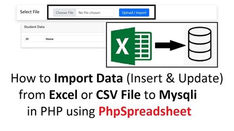 how to import data from excel csv file into mysql db in