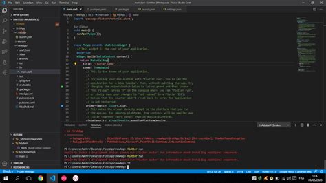 dart flutter with vs code stack overflow