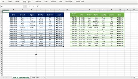 add an index column using power query xl n cad