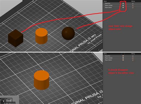 objects hide disappear in editor viewport · issue 9818 · prusa3d