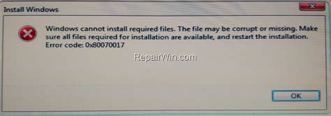 fix windows cannot install required files error code 0x80070017 qnet88