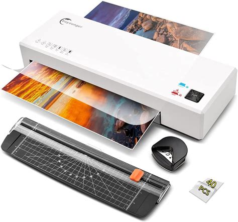 Laminator Laminator Machine With Hot And Cold Settings And 40 Pouches