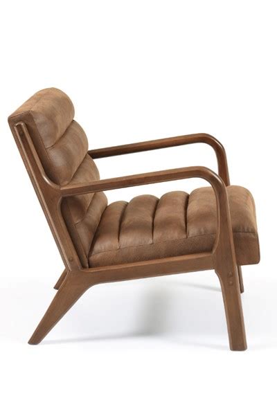 Inca Static Lounge Chair Scandi Retro Design Vegan Leather