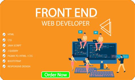 be your front end developer using html css and javascript by
