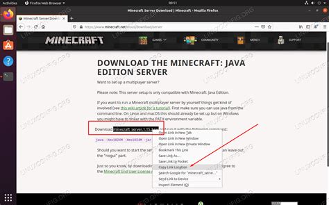 how to make minecraft server on ubuntu 20 04 linuxize