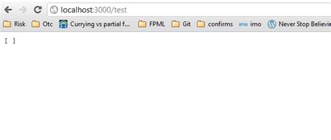 javascript nodejs express application won t return json array stack
