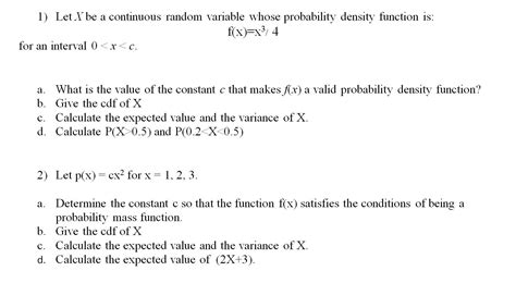 let x be a continuous random variable whose