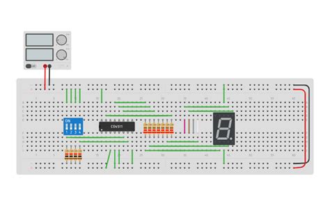 circuit design decodificador de 7 segmentos cd4511 tinkercad