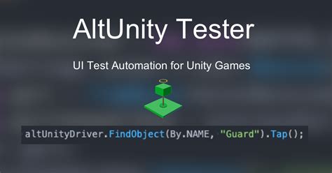 altunity tester ui test automation utilities tools unity asset store