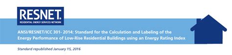 resnet publishes factsheets on ansi resnet international code council