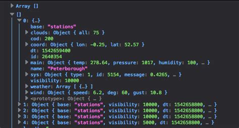 arrays can t access javascript object within react