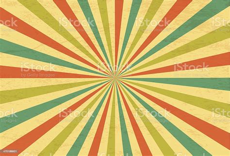 Sunburst Retro Textured Grunge Background Stock Illustration Download