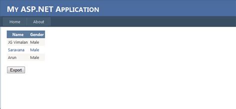 export gridview repeater to excel jg vimalan s blog