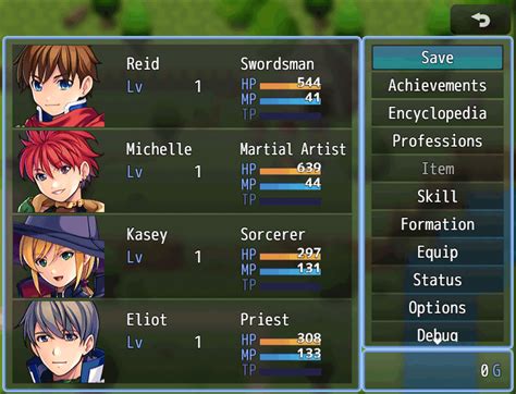 [cgmz] menu command window for rpg maker mz by casper gaming