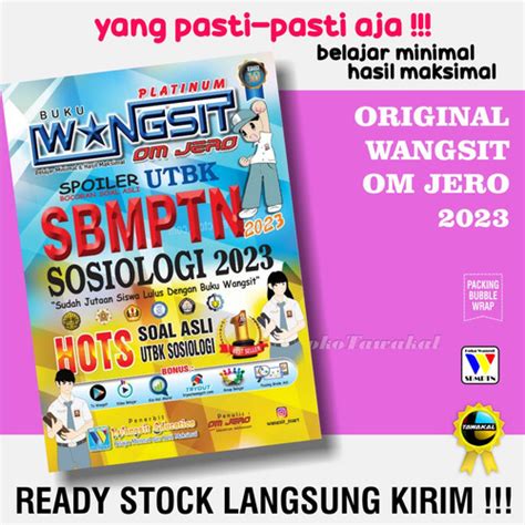 Jual Buku Wangsit Om Jero 2023 Utbk Sbmptn Sosiologi Platinum 2023