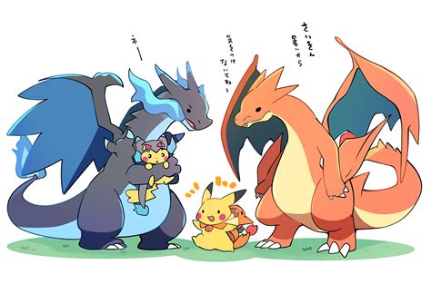 pikachu charizard mega charizard x and mega charizard y pokemon