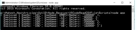 read a csv file using node js dotnetcurry