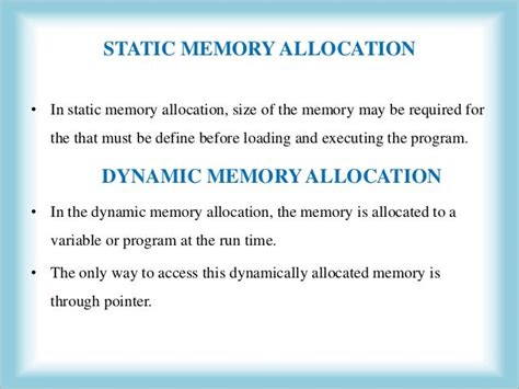 dynamic memory allocation in c