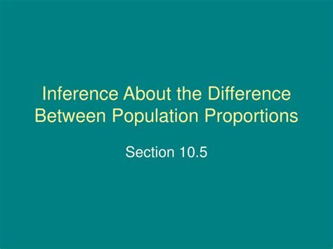 Ppt Inference About The Difference Between Population Proportions