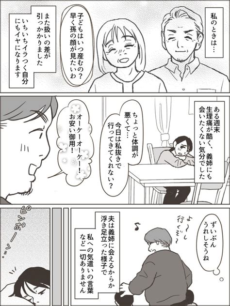＜夫、美しい義姉に夢中③＞義家族みんな義姉に気をつかいすぎ！イラつく自分に自己嫌悪【ママスタセレクト転載】 │ みちかのまんが