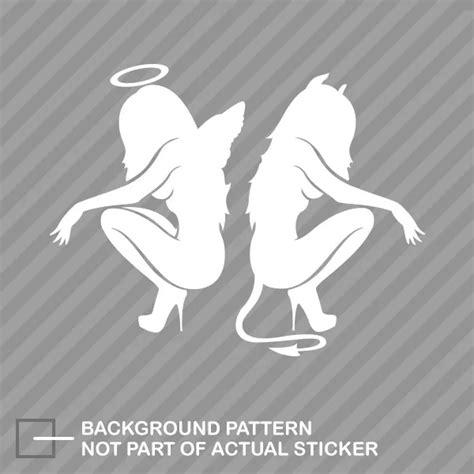 Kneeling Angel Devil Sexy Girls Sticker Decal Vinyl 4 96 Picclick