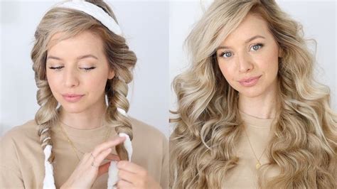 The Best Heatless Overnight Curls Tutorial 💕 Robe Curls Youtube In
