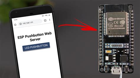 esp32 esp8266 web server control outputs with momentary switch