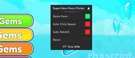super hero race clicker auto rebirth auto click gems farm scripts