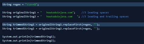 how to remove leading and trailing whitespaces from string