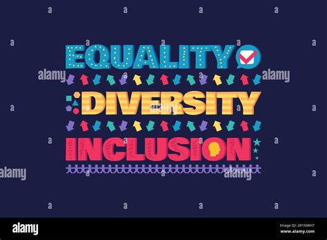 Diversity Banner Or Flyer With Lettering Equality And Inclusion Poster