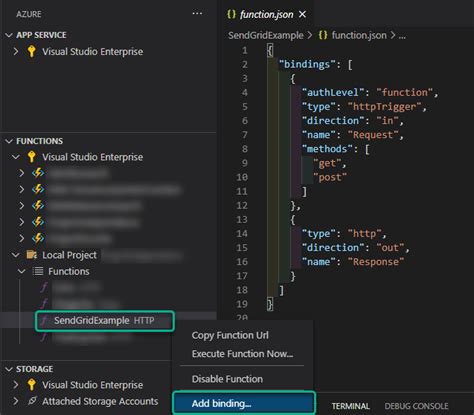 using the azure functions sendgrid output binding with powershell