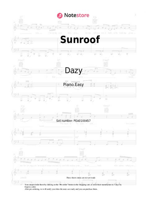 Sunroof Piano Sheet Music Easy Nicky Youre Dazy In Note