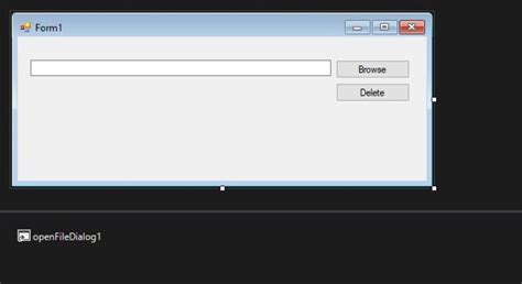 delete a file in c using openfiledialog programming
