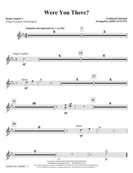 Were You There Arr John Leavitt Percussion 2 By John Leavitt