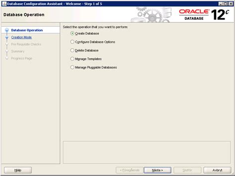 create and configure oracle datbase 12c ifs database