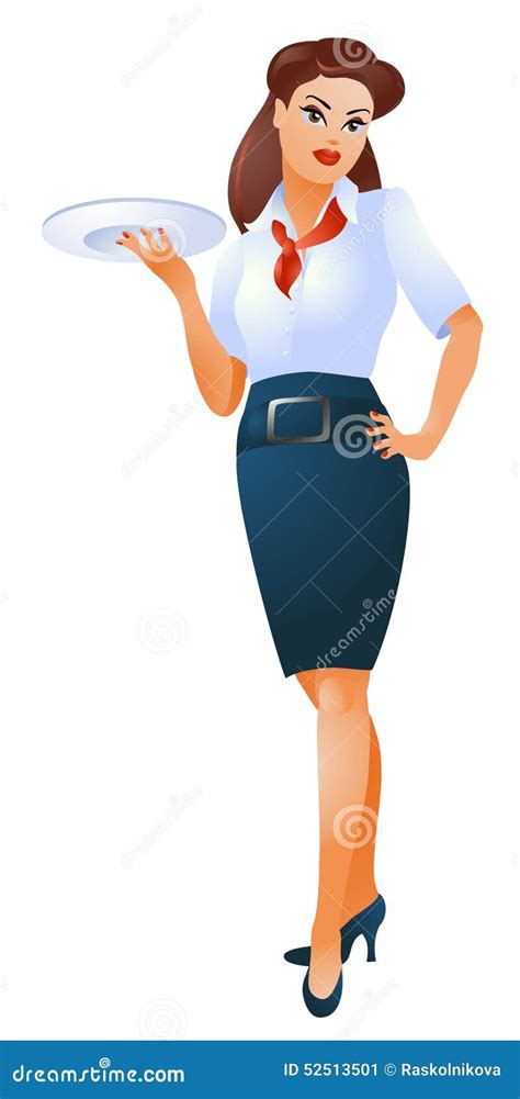 The Waitress Stock Vector Illustration Of Dresscode 52513501