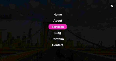 fullscreen overlay responsive navigation menu using html and css