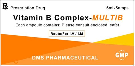 Vitamin B Complex Injection Vitamin B1 B2 B6 Nicotinamide Sodium