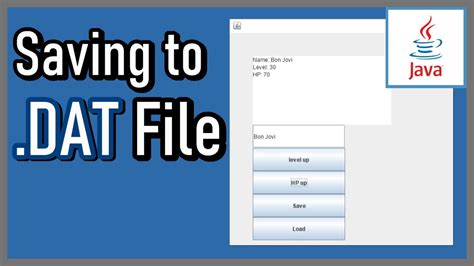 how to save load data with dat file java extra 47 youtube