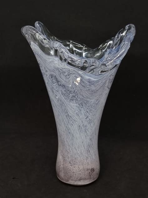 Vintage Mats Jonasson Målerås Glass Vase Made In Sweden Etsy