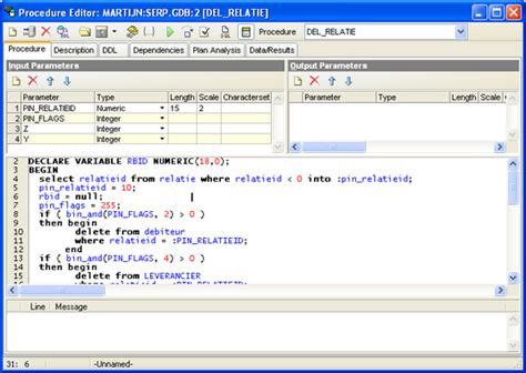stored procedure editor