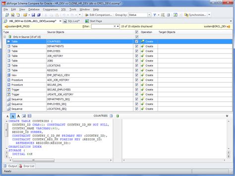 export oracle schema ddl